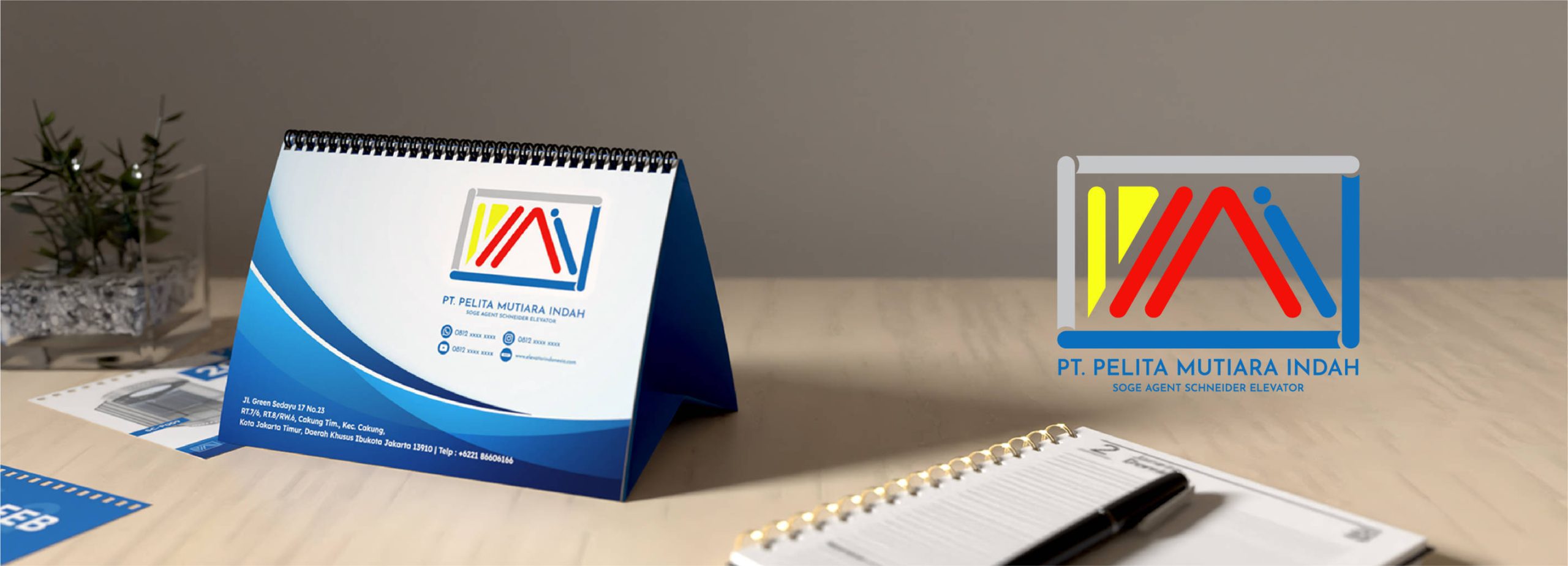 Desain Kalender Meja - PT Pelita Mutiara Indah - Si Owel Studio